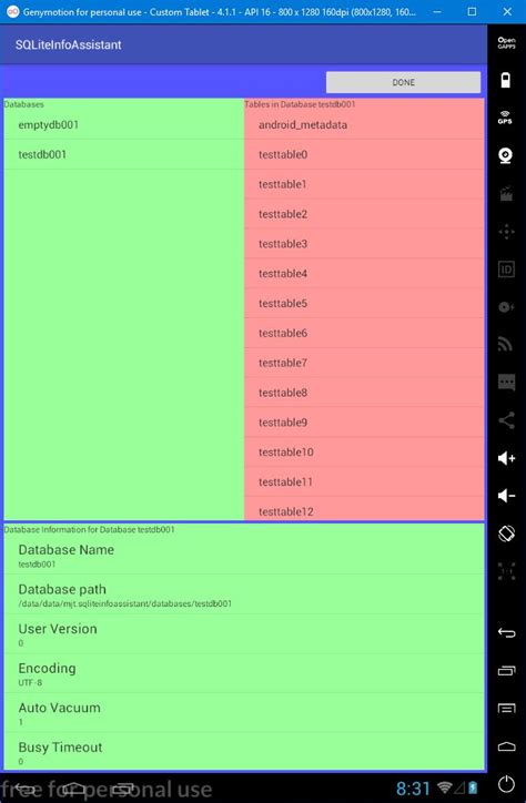 Java Is There A Way Of Displaying All Sqlite Tables And Contents By