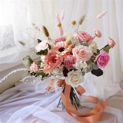 【歐式自然】新娘捧花 乾燥花 永生花捧花 共8款 結婚 婚禮 婚紗攝影 拍照道具 戶外婚禮 蝦皮購物