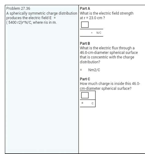 Solved A Spherically Symmetric Charge Distribution Produc