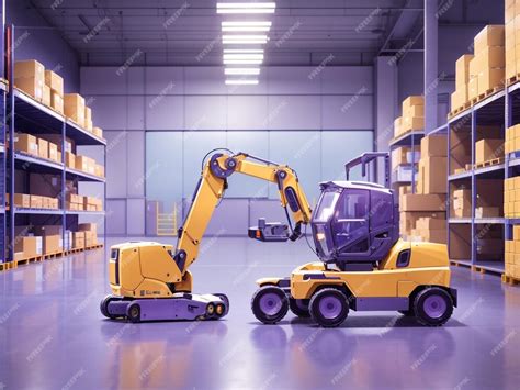 Premium Ai Image Revolutionizing Efficiency Automation With Agv And Robotic Arm In Smart