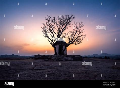 Beautiful Ancient Architecture Of Temples On Hemakuta Hill In Hampi From 14th Century
