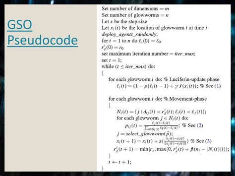 Glowworm Swarm Optimisation PPT PDF
