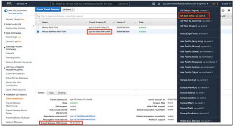 Configure The AWS Transit Gateway Integration