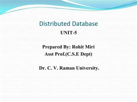 PPT Distributed Database PowerPoint Presentation Free Download ID