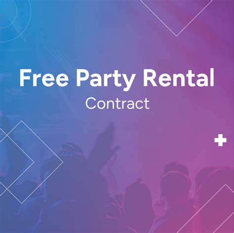 Party Rental Contract Edit Online And Download Example
