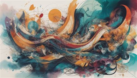 Quantum Entanglement An Abstract Exploration Of Interconnectedness Stock Illustration