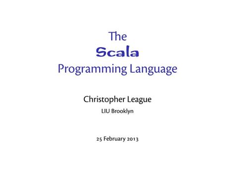 Scala Cheatsheet Scala Cheatsheet