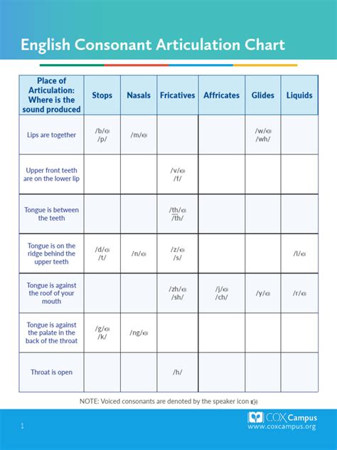 English Consonant Articulation Guide Pdf Human Voice Phonetics