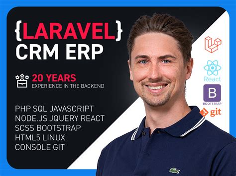 a high quality laravel crm erp dashboard upwork