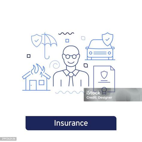 보험 개념 벡터 일러스트 레이 션 편집 가능한 획 벡터 디자인 0명에 대한 스톡 벡터 아트 및 기타 이미지 0명 개념 건강관리와 의술 Istock