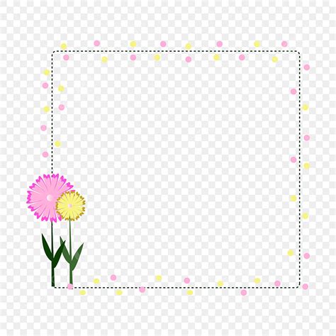 꽃 가지 정사각형 국경 꽃 정사각형 꽃 가지 국경 Png 일러스트 및 벡터 에 대한 무료 다운로드 Pngtree