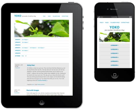 free html5 css3 wordpress 3 1 theme with responsive layout yoko