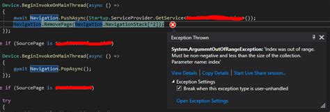 Xamarinforms Crash With Navigationremovepage Microsoft Qanda