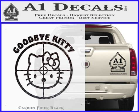 Goodbye Hello Kitty Scope Decal Sticker A1 Decals