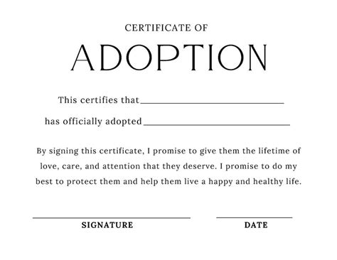Adoption Certificate Artofit