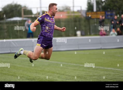 Connor Bailey Of Newcastle Thunder Celebrates During The Betfred Championship Match Between