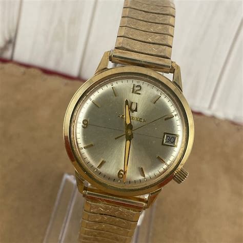 Vintage Bulova Accutron Day Date Watch 10k Gold Fill Gem