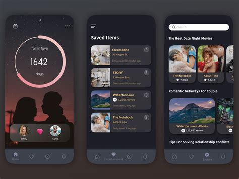 App For Couple Dark Mode By Hannah Chun On Dribbble