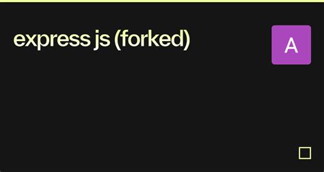 Express Js Forked Codesandbox