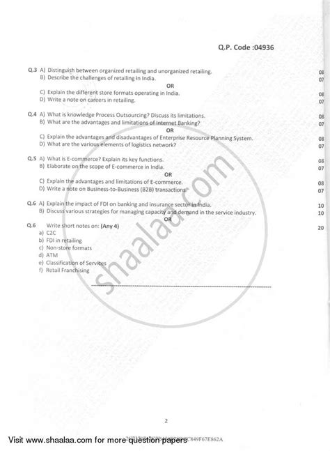 Commerce 2 2016 2017 B Com General Semester 2 FYBcom Question Paper With PDF Download
