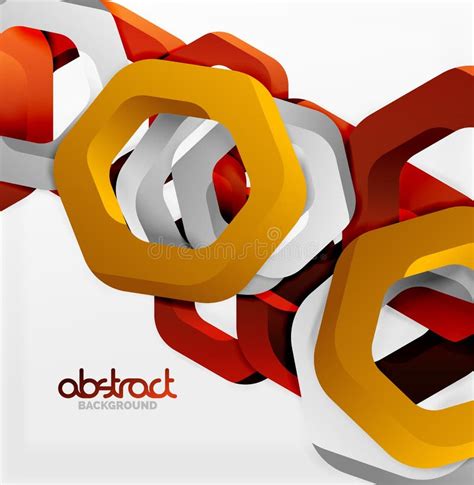 Overlapping Hexagons Design Background Stock Vector Illustration Of Digital Abstraction