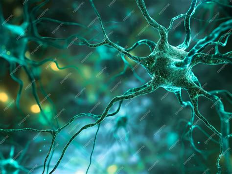 Premium Photo | Neuron cell 3D illustration Neuron cell with neurons activity Neuron cell Neuron ...