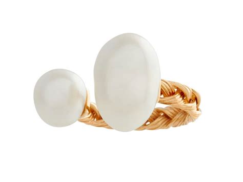 Paspaley 18ct Gold Keshi Pearl Wild Pandanus Ring Size L Rings Jewellery