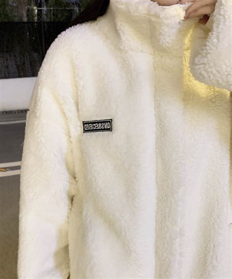 누부 백곰룩뽀글이 집업 스탠다드핏 아우터 후리스 플리스 뽀글이 꾸러기룩 꾸안꾸 데일리룩