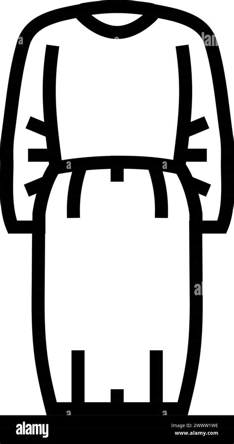 Isolation Gown Ppe Protective Equipment Line Icon Vector Illustration Stock Vector Image And Art