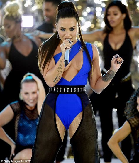 Demi Lovato Flaunts Fab Curves In Edgy Bodysuit At VMA S Daily Mail