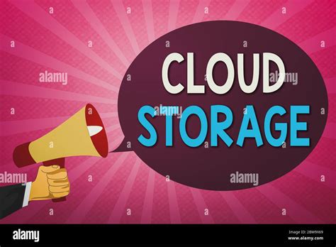 Writing Note Showing Cloud Storage Business Concept For Computing
