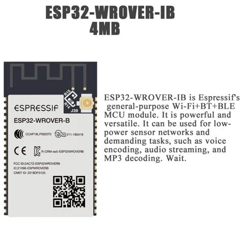 esp32 wrover b esp32 wrover ib 2 4g wifi bluetooth module spi wireless