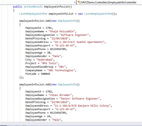 Models In ASP NET MVC 5