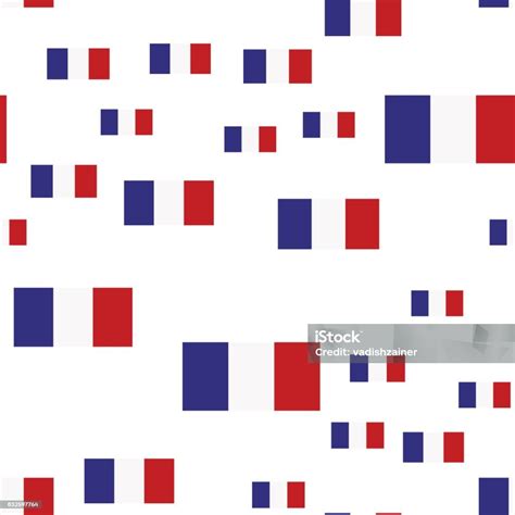 프랑스 국기와 함께 완벽 한 패턴입니다 평면 벡터 일러스트 Eps 10 0명에 대한 스톡 벡터 아트 및 기타 이미지 0명 건축 기 Istock