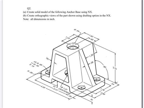 Solved Q A Create Solid Model Of The Following Anchor Chegg