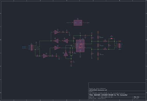 Max485 Cd4069 Rs 485 Module With Auto Data Direction Control Pinout Diagram And Reference