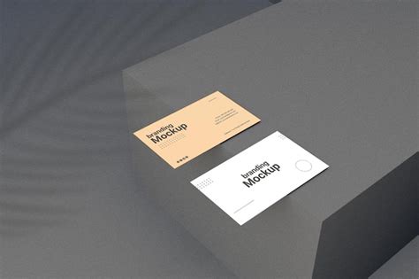 명함 모형 및 현대적인 디자인 템플릿 프리미엄 Psd 파일