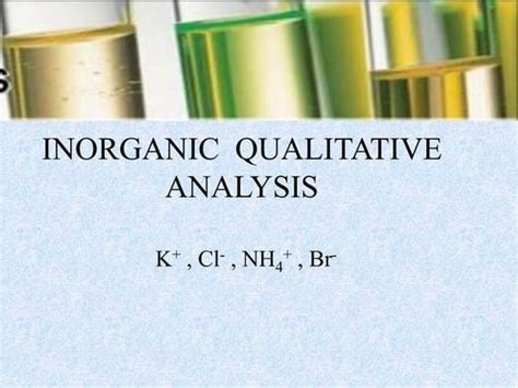 Salt Analysis Pdf Chemistry Science