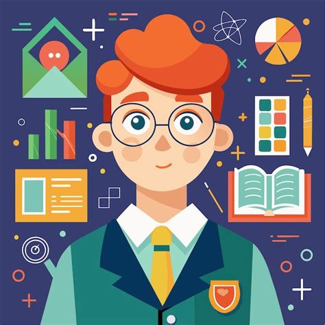 Flat Style Vector Illustration Of A Mathematician Premium Ai