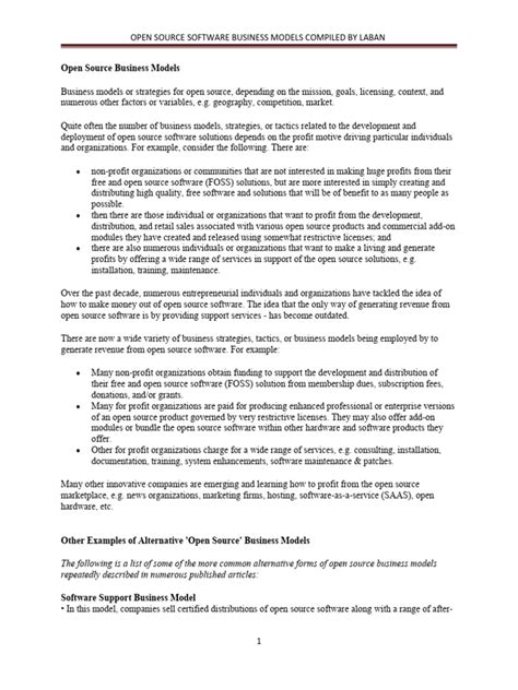 open source business models pdf proprietary software software as