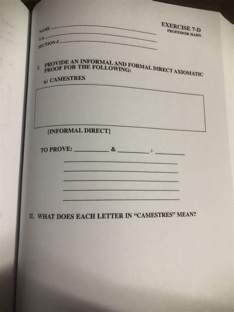 Solved Provide An Informal And Formal Direct Axiomaticproof