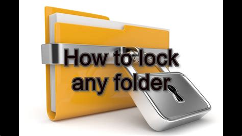 How To Lock Any Folder Youtube