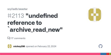 Undefined Reference To `archivereadnew · Issue 2113 · Scylladbseastar · Github