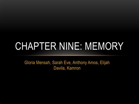 chapter nine memory