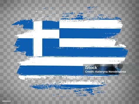 그리스의 국기 브러쉬 스트로크 배경 귀하의 웹 사이트 디자인 응용 프로그램 Ui에 대한 투명한 Backrgound에 그리스를 플래그 스톡 벡터 Eps10 0명에 대한 스톡