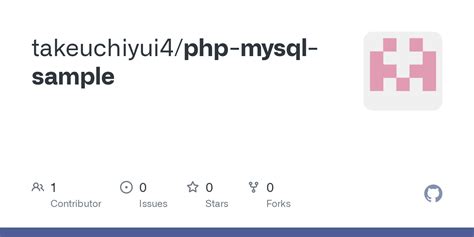 Github Takeuchiyui4 Php Mysql Sample