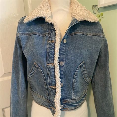 Celebrity Pink Jeans Denim Jacket With Sherpa Lining Nwot Poshmark