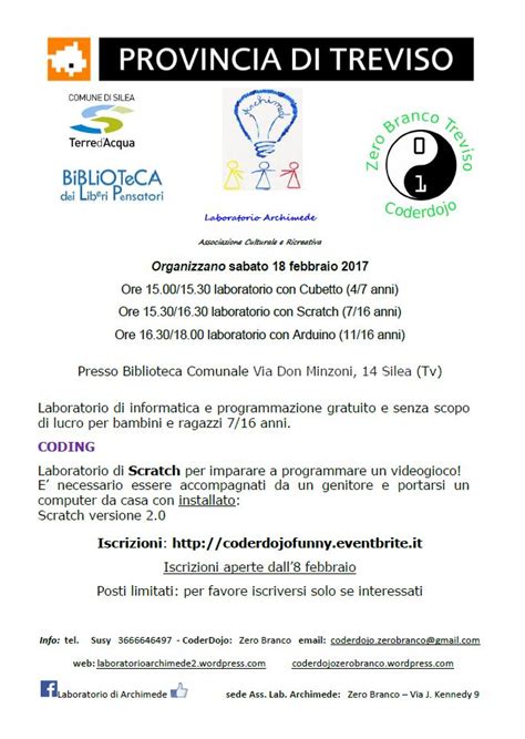Coderdojo Funny Con Cubetto Scratch E Arduino A Silea Coderdojo Zero