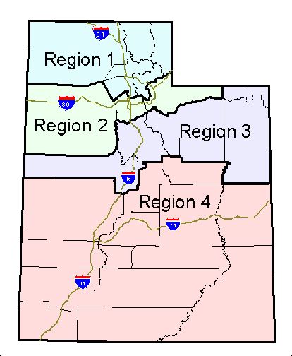State Of Utah Udot Maintenance Regions Download Scientific Diagram