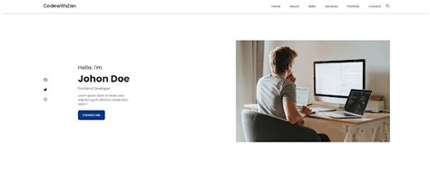 GitHub Codewithzan Responsive Portfolio Website